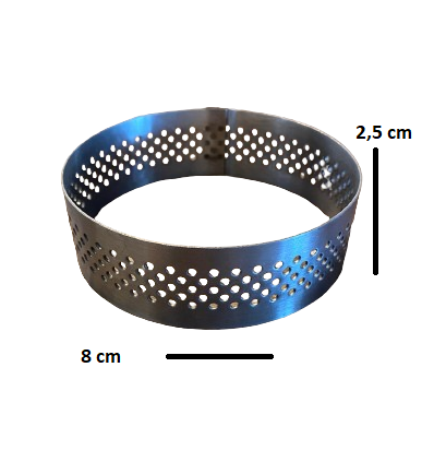 Pasta Çemberi Pandispanya Yuvarlak Delikli 2,5x8 cm